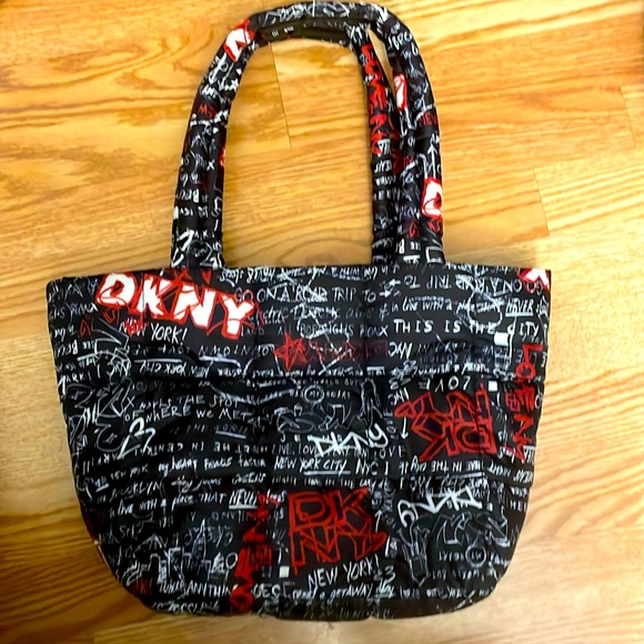 Dkny | Bags | Dkny Bryant Medium Tote Graffiti Black Red Bag Purse ...